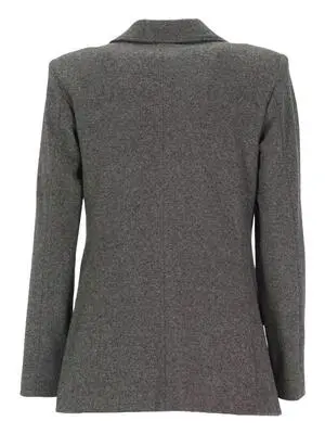 Marella Double-breasted Peak-lapels Blazer - Grey