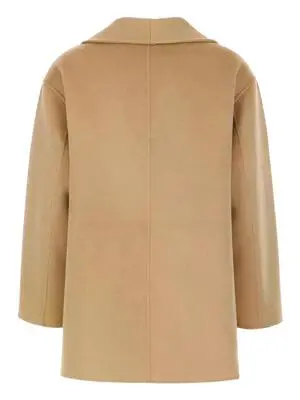 THE DYNAMIS STUDIO Double-breasted Shawl-lapel Coat - Neutrals