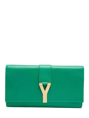 Saint Laurent Ligne Y Clutch Bag - Green