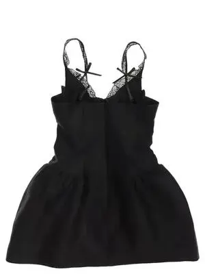 SHUSHU/TONG Bow-detail Mini Dress - Black