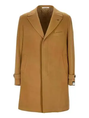 Tagliatore Single-breasted Notched-lapel Coat - Brown