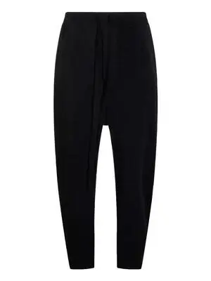 THOM KROM Drawstring Drop-crotch Trousers - Black
