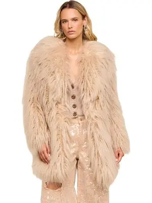 L'AGENCE Toira Faux Fur Coat