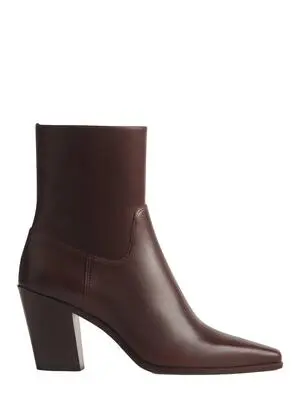 REFORMATION Dominique High Ankle Boot - Brown