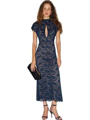 REFORMATION Yessica Lace Dress - Blue