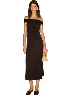 REFORMATION Laura Knit Dress - Brown