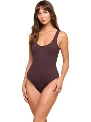L'Agence L'AGENCE Nica Scoopneck Bodysuit Dark Java
