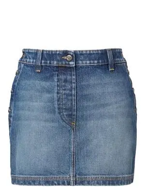 Versace Faded Denim Miniskirt - Blue