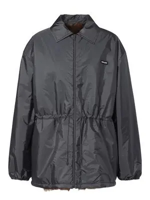 Miu Miu Shearling-lined Blouson Jacket - Blue