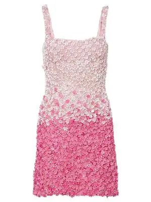 LA FUORI Petal Embellished Minidress - Pink