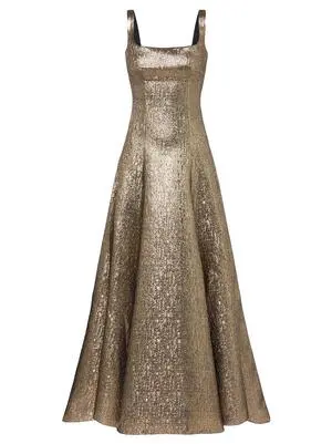 Roland Mouret Lamé Jacquard Gown - Gold