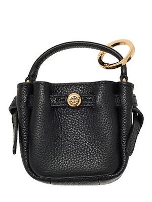 Tory Burch Romy Leather Bucket Bag Charm - Black