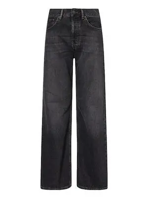 Acne Studios Regular-fit Wide-leg Denim Jeans - Black