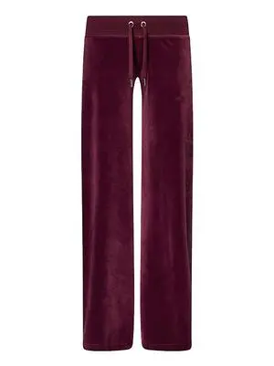 Juicy Couture Juicy Couture Crystal-Embellished Straight-Leg Velour Jogging Bottoms Winetasting