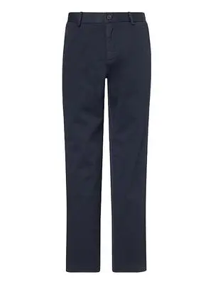 Sunspel Regular-fit Flat-front Stretch-cotton Chino Trousers - Navy