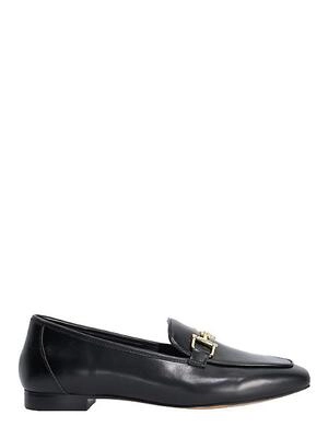 DUNE Grained Leather Loafers - Black Plain Leather