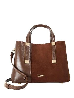 DUNE Dune Dinkydorry Mini Faux-Leather Tote Bag Brown Plain Synthetic