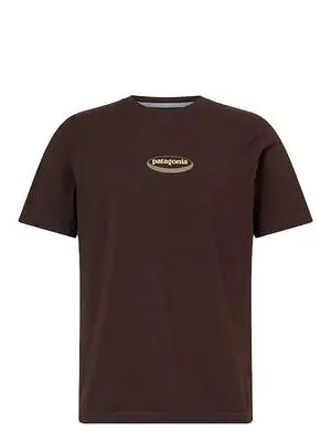 Patagonia Oval Logo-print Cotton T-shirt - Brown