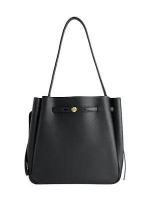 Tory Burch Leather Bucket Bag - Black