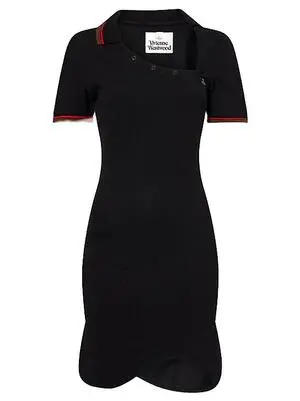 VIVIENNE WESTWOOD Glory Polo Cotton Midi Dress - Black