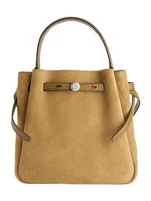Tory Burch Romy Suede Bucket Bag - Stone