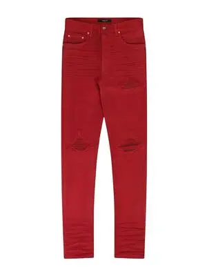 Amiri Mx1 Waxed Skinny Jeans - Red