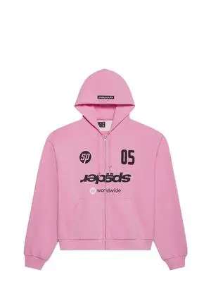 SP5DER Global Web Zip Hoodie - Pink