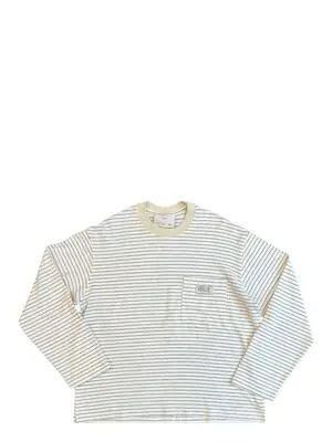 SONG FOR THE MUTE Striped Crew Neck Pullover - Cream