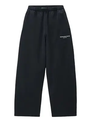 Alexander Wang Logo Print Mid-rise Relaxed Sweatpant - Black