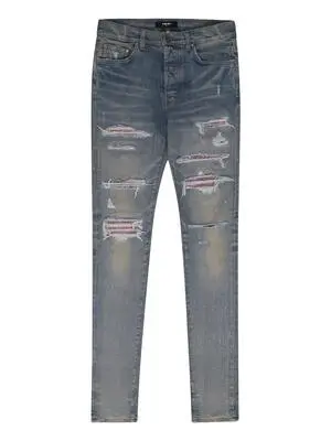 Amiri Crystal Thrasher Jean - Blue