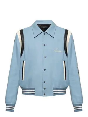 Amiri Varsity Bones Bomber Jacket - Blue