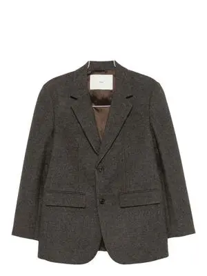 DUNST Wool Single-breasted Blazer Jacket - Grey