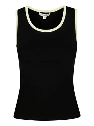 JW Anderson Contrast-trim Cotton Vest - Nero