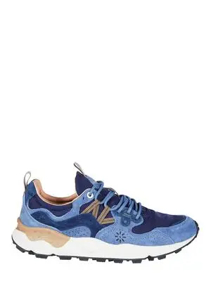 FLOWER MOUNTAIN Yamano 3 Suede & Nylon Sneakers - Blu