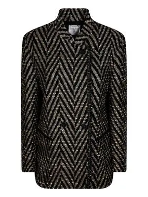 FORTE_FORTE Forte Forte Chevron Jacquard Oversized Jacket