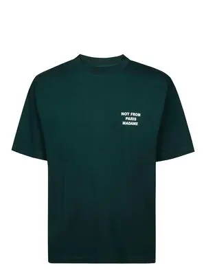 Drole De Monsieur Bold Slogan T-shirt In 100% Cotton - Verde
