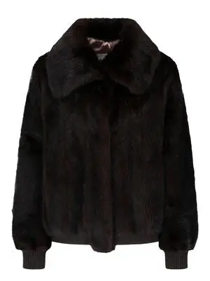 IACOPA IACOPA Fur Bomber Jacket
