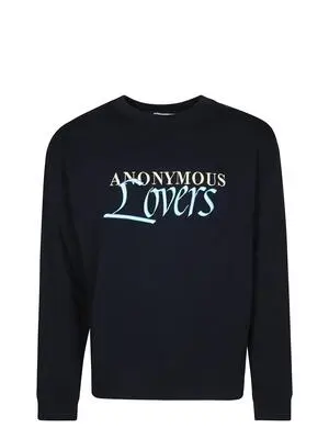 JW Anderson Anonymous Lovers Cotton Sweatshirt - Nero