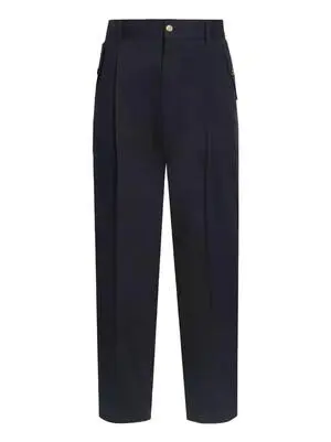 Dolce & Gabbana Cotton Tailored Trousers - Blue