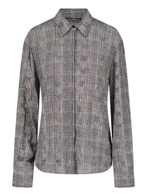 Ermanno Scervino Plaid Long Sleeve Button-front Shirt - Grey