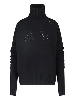 Ermanno Scervino Cashmere Turtleneck Sweater - Black