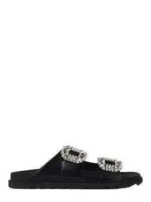 ROGER VIVIER Slidy Leather Sandal - Black