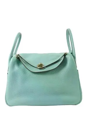 Hermès Leather Lindy Tote Bag - Blue