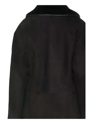 BLAZÉ MILANO Tatoosh Shearling Leather-trimmed Jacket - Black