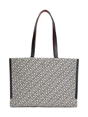 Tommy Hilfiger Jacquard Monogram Tote Bag - Space Blue