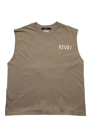 Ksubi Cut Off Ekcess Tank T-shirt - Synth Green