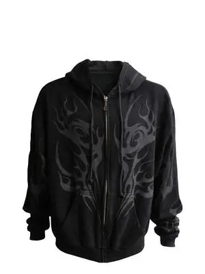 HELLSTAR Tribal Flame Hoodie - Black