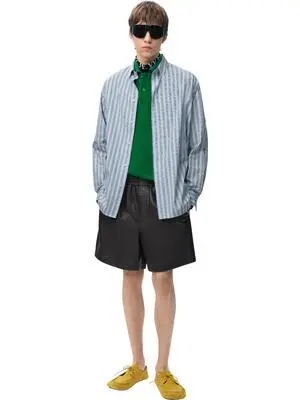 Loewe Shirt In Cotton Blue/white