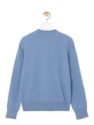 Loewe LOEWE Cotton And Cashmere Pullover Light Blue