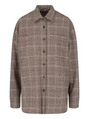 Ermanno Scervino Checked Virgin Wool Shirt - Gray
